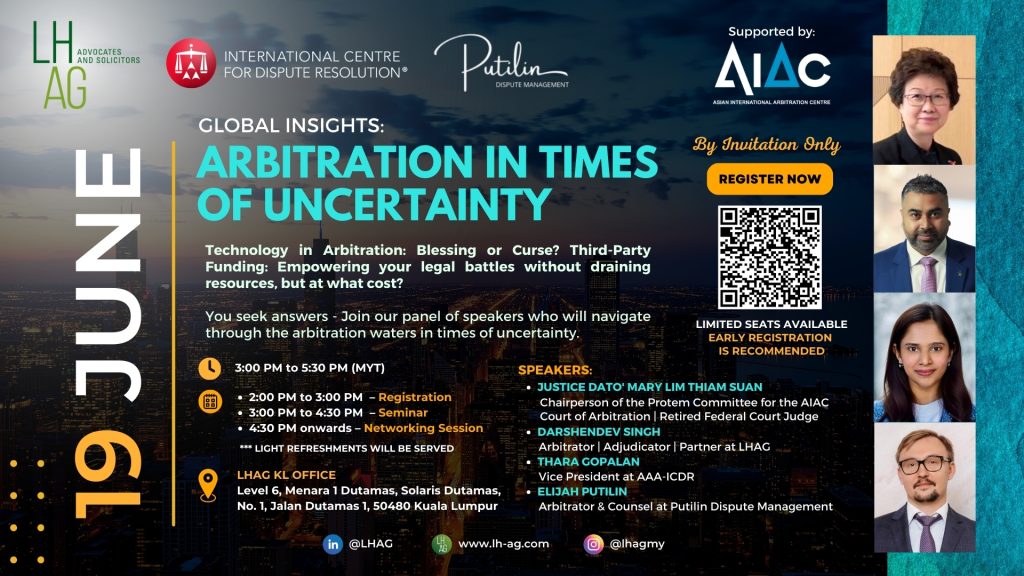 Global Insights: Arbitration in Times of Uncertainty - LHAG